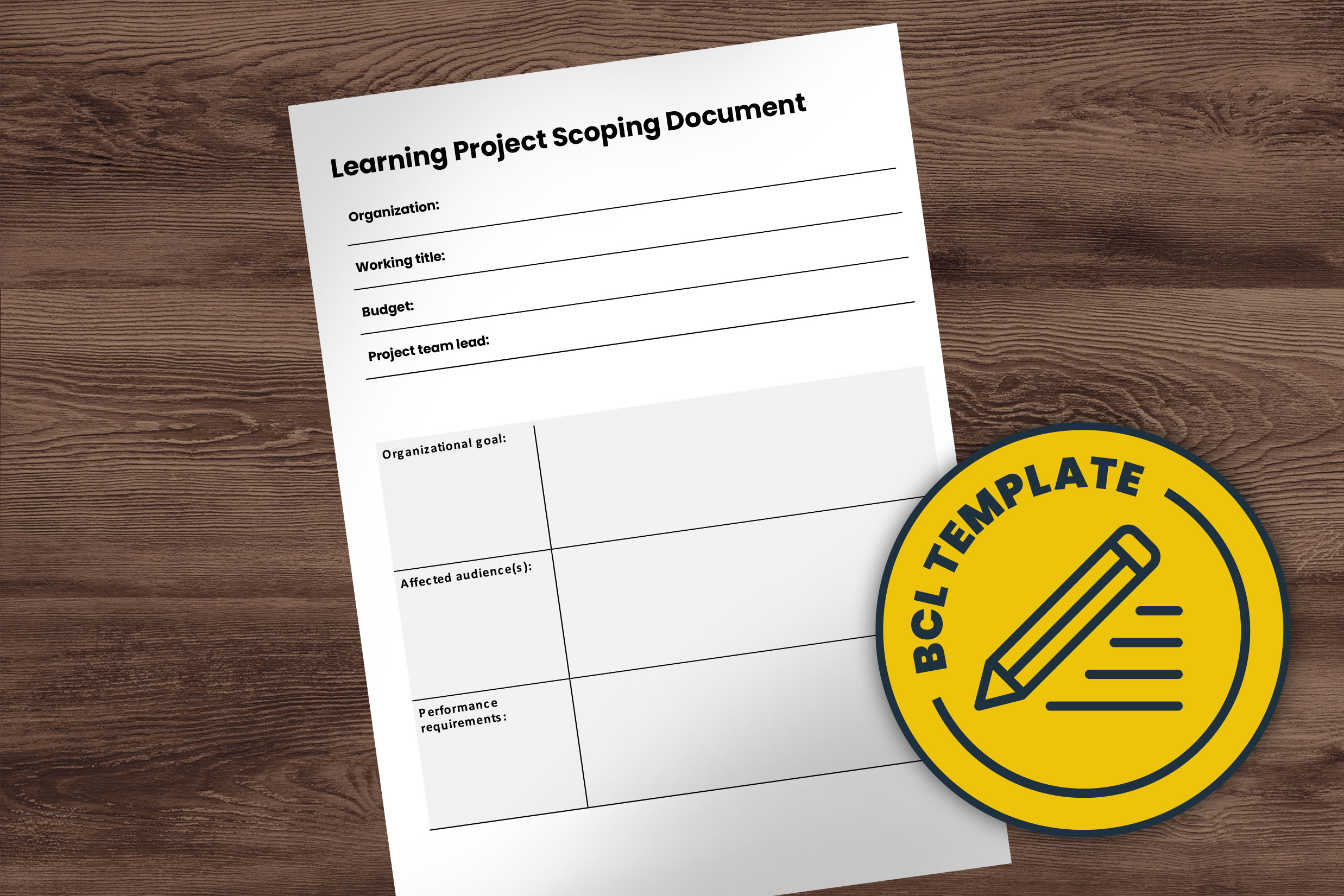 Project scoping template - BCL