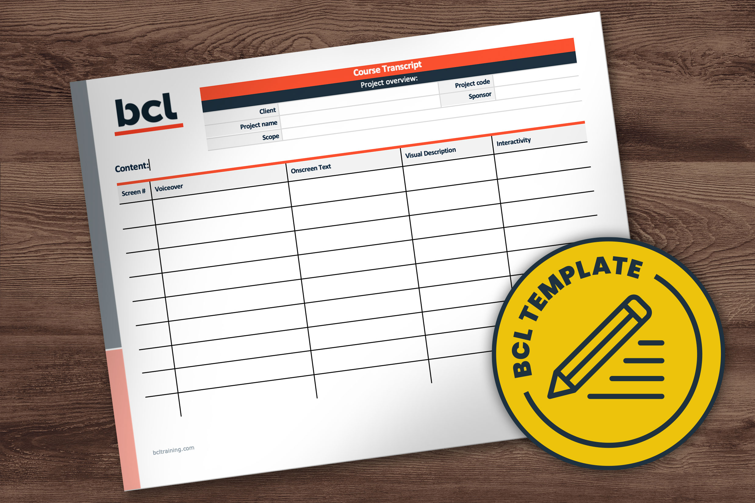 Course transcript template - BCL