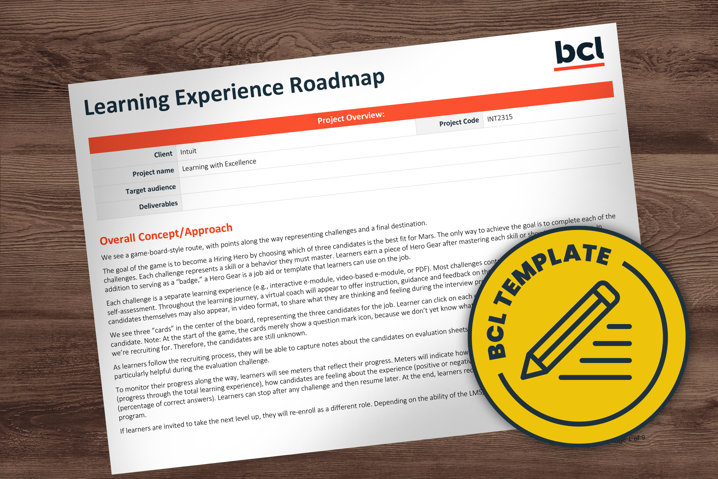 Learning experience plan - BCL
